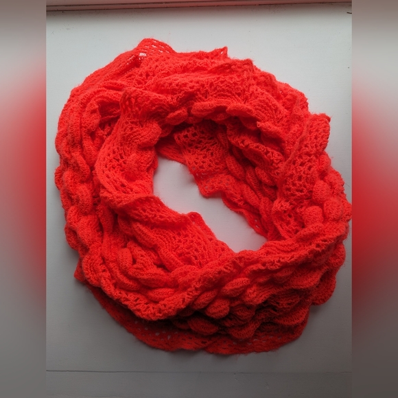 Accessories | Neon Orange Infinity Scarf | Poshmark